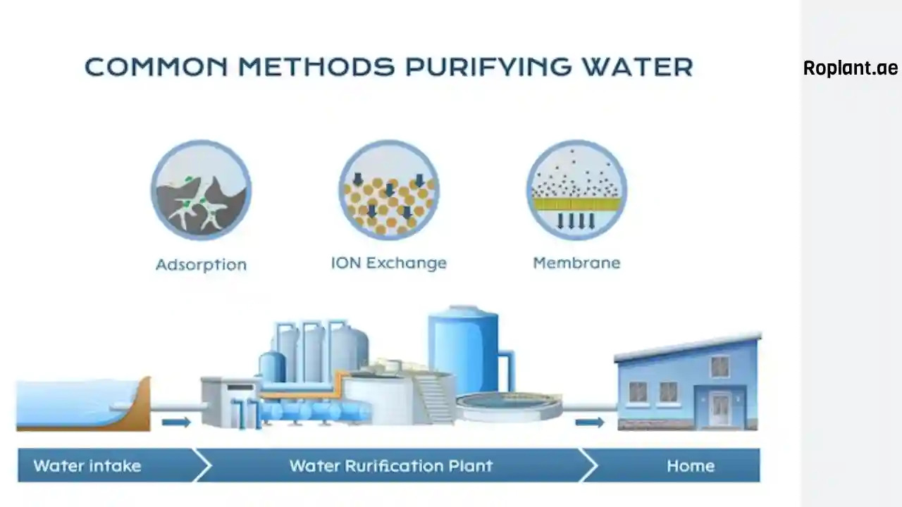Stages from water intake to Pure drinking water - ROPLANT